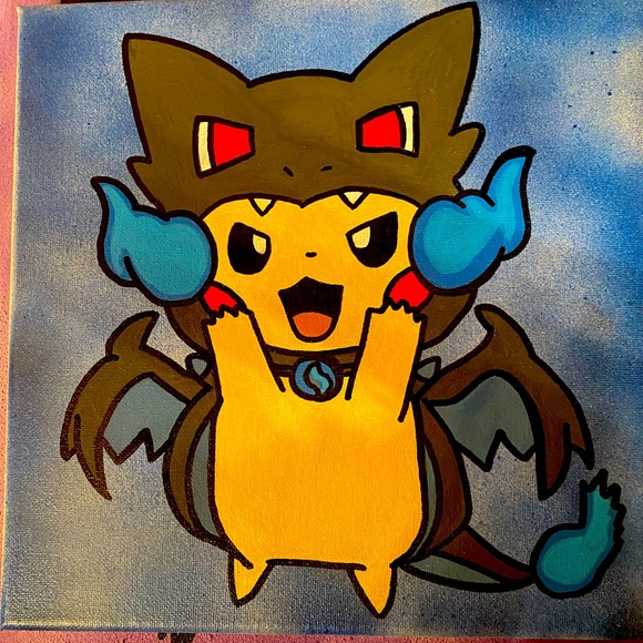 Art | Pokemon Pikachu Painting 1x10 | Poshmark